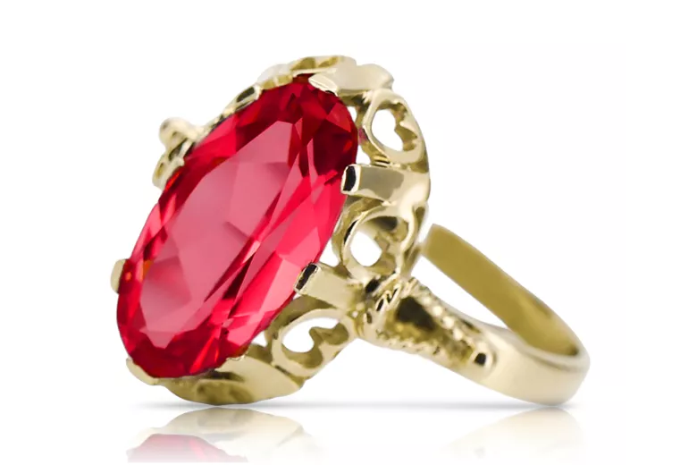 Vintage Ring Ruby 14K Yellow gold vrc134y